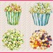 31 PNG Watercolor Popcorn Clipart, Pop Corn Print, Junk Food Graphics ...
