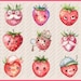 Watercolor Kawaii Strawberry Clipart Bundle, Cute Tropical Fruit Clip ...