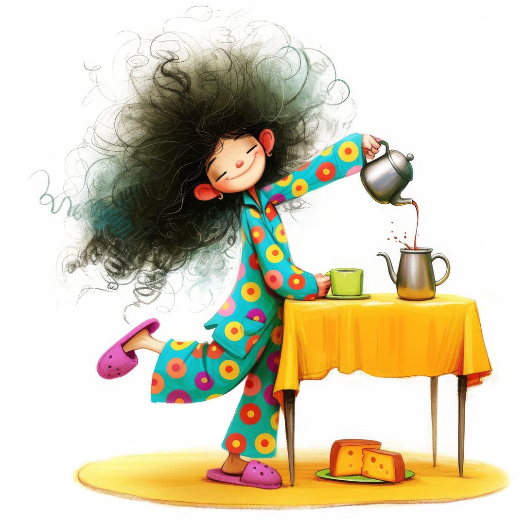 Quirky Coffeeholic Clip Art 10 High Res Watercolor Jpgs Junk Journals ...