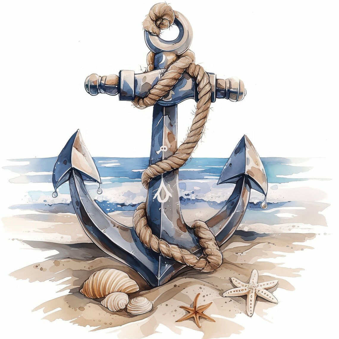 18 Anchor Clipart Set Bundle, Nautical Graphic Illustration, Printable ...