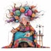 Whimsical Scruffy Santa Clip Art 10 High Res Watercolor Jpgs Junk ...