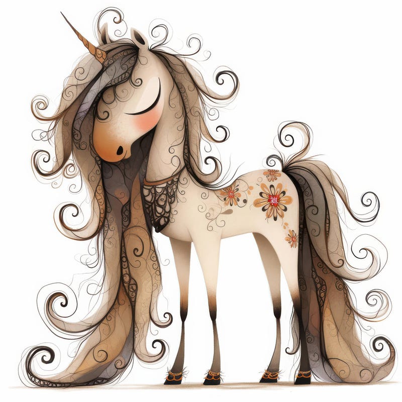 Unicorn Whimsy Art - Etsy