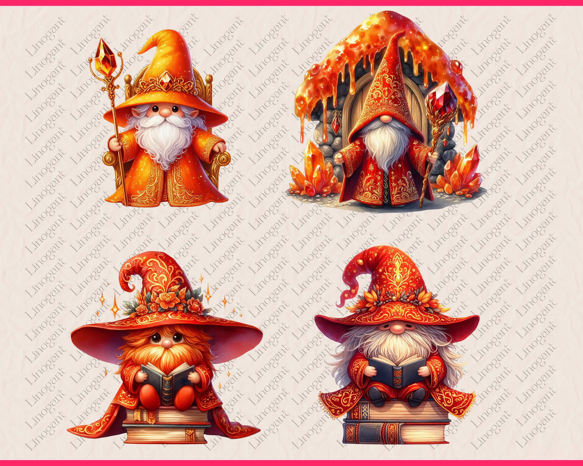 21 PNG Cute Wizard Gnomes Clipart Cute Gnome, Enchanted Gnome, Magical ...