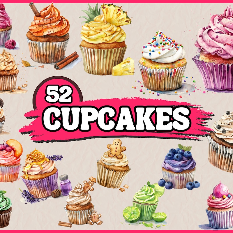 Cupcake Clip Art - Etsy