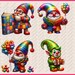 31 PNG Funny Clown Gnome Clipart, Happy Circus Gnomes Clipart, Party ...