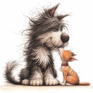 Whimsical Friendship Clip Art 10 High Res Watercolor Jpgs Junk Journals ...