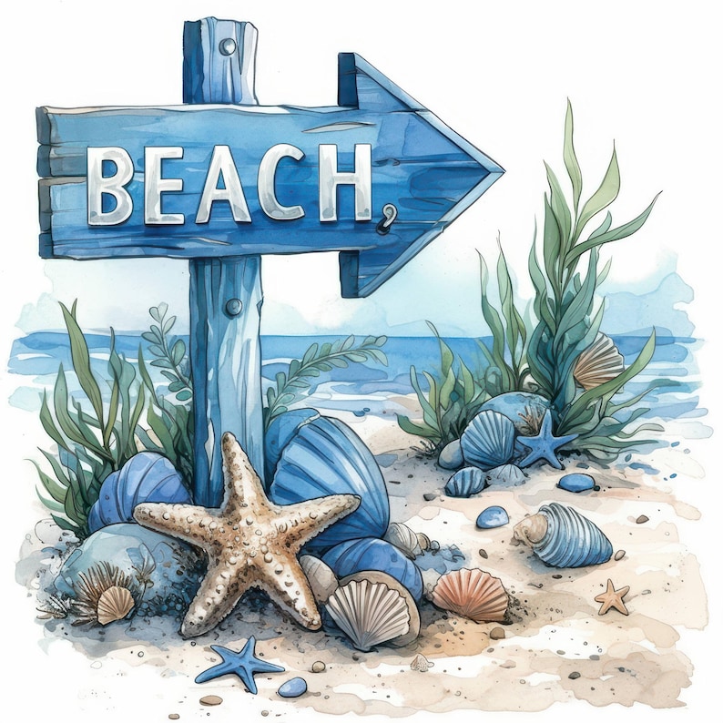 19 Nautical Collection Watercolor Clipart Bundle, Coastal Sailing ...