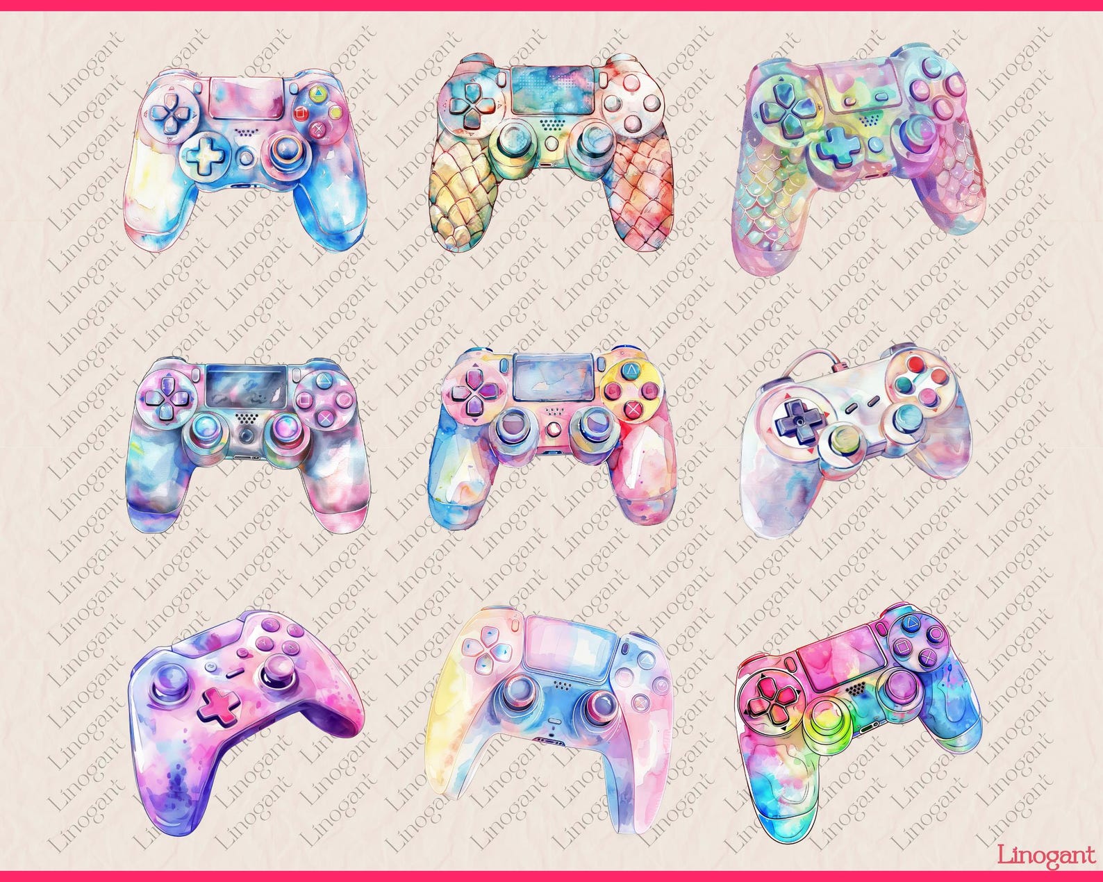 44 PNG Gamepad Clipart, Gaming Controller Illustrations, Colorful ...