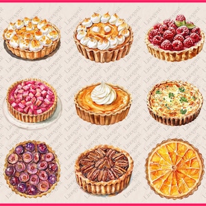 34 Sweet Tarts Clipart | Tarts With Peach, Strawberry, Jam, Almond ...