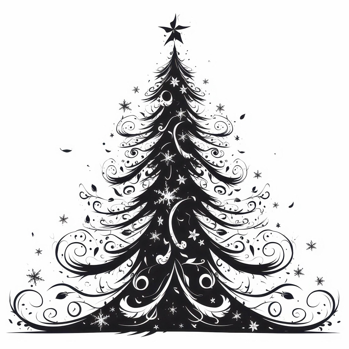 13 Christmas Tree Clipart Bundle, Evergreen Xmas Illustration ...