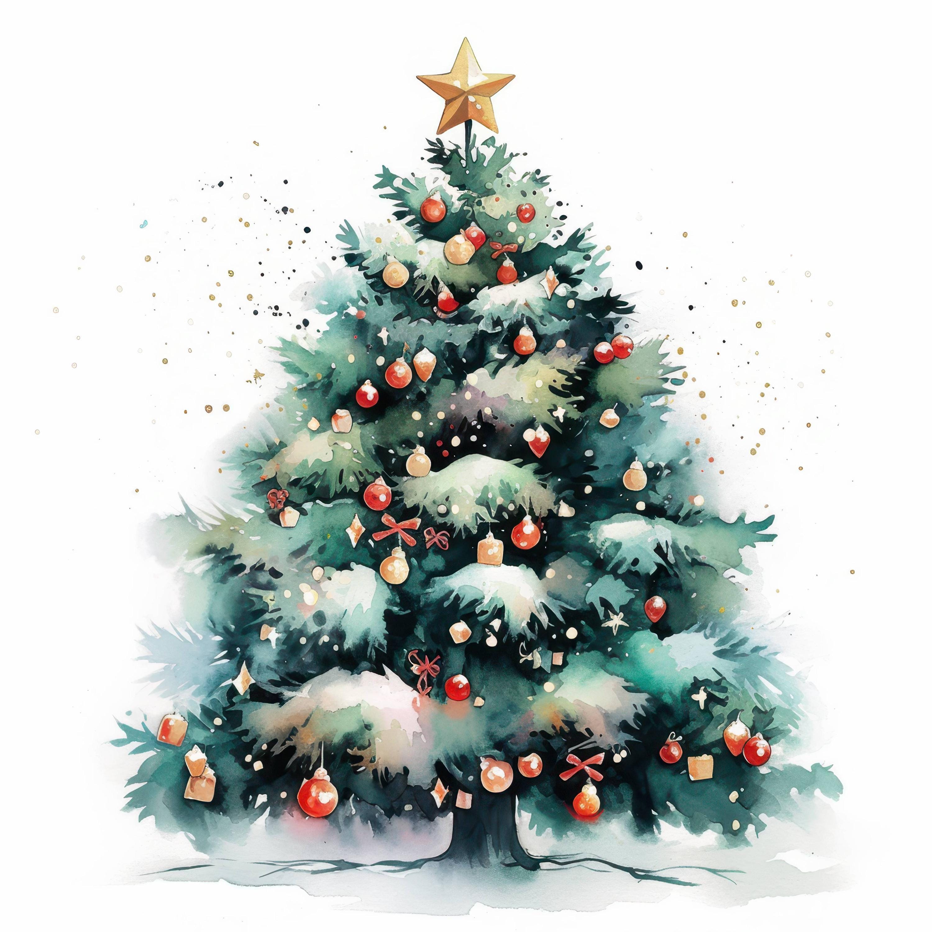 19 Various Christmas Tree Clipart Bundle, Holiday Evergreen ...