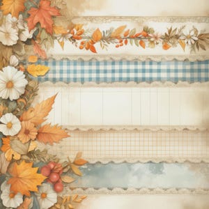 Nostalgic Fall Leaves Paper Clip Art Bundle 10 High Res Watercolor Jpgs ...