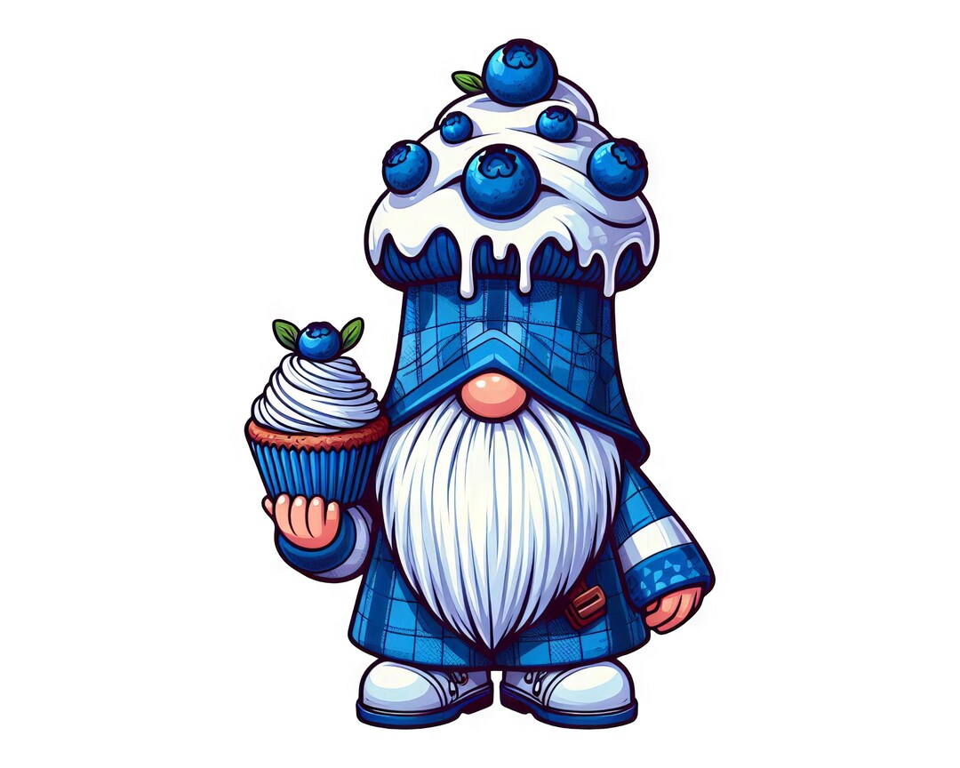 12 PNG Cupcake Gnomes Clipart 2 | Cute Gnomes, Gnome Bundle, Fantasy ...