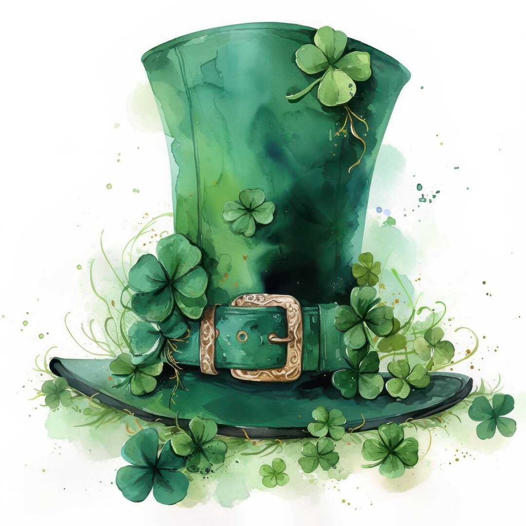 10 Leprechaun Hat Clipart Bundle, St. Patrick’s Day Accessory ...