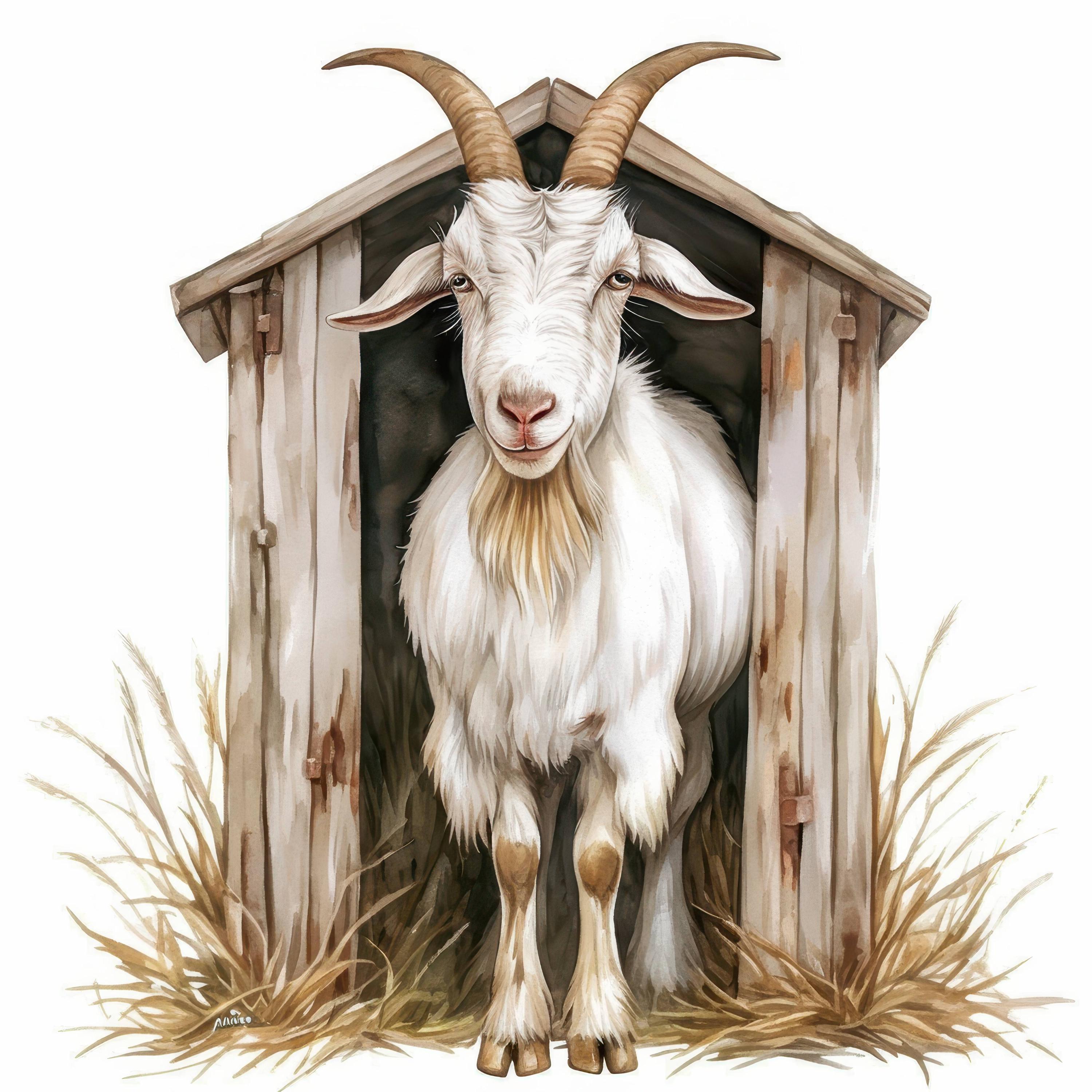 16 Goat Farm Clipart Bundle, Country Goat Art Illustration, Printable ...
