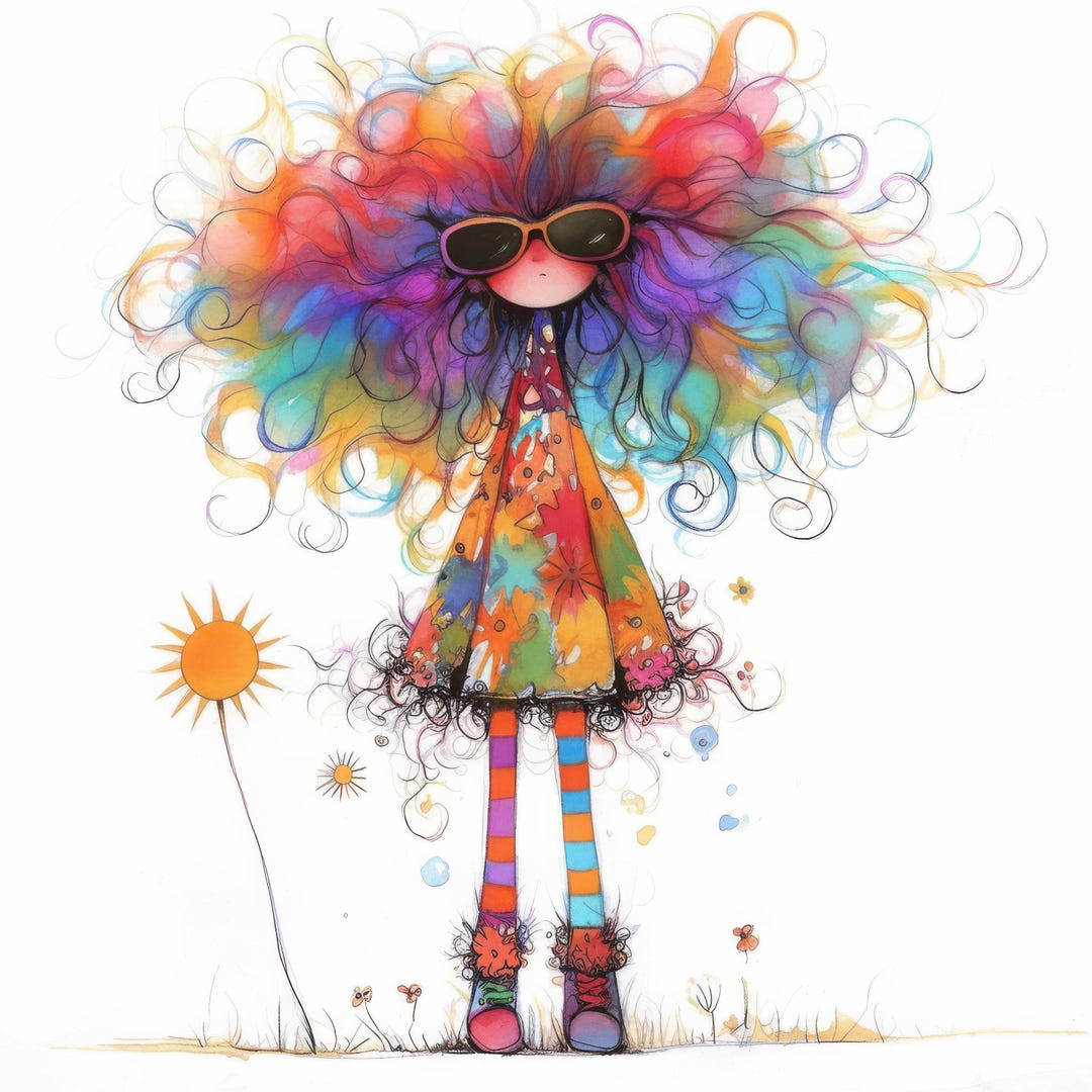 Whimsical Summer Day Clip Art 10 High Res Watercolor Jpgs for Junk ...