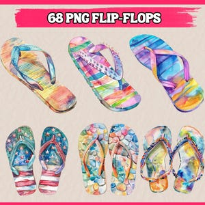 68 PNG Flip-flop With Summer Designs Clipart, Jandals Clipart, Flip ...