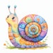 10 Happy Little Snail Clipart Bundle, Animal Illustration, Printable ...
