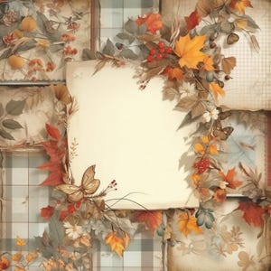 Autumn Tree Leaves Paper Clip Art Bundle 10 High Res Watercolor Jpgs ...