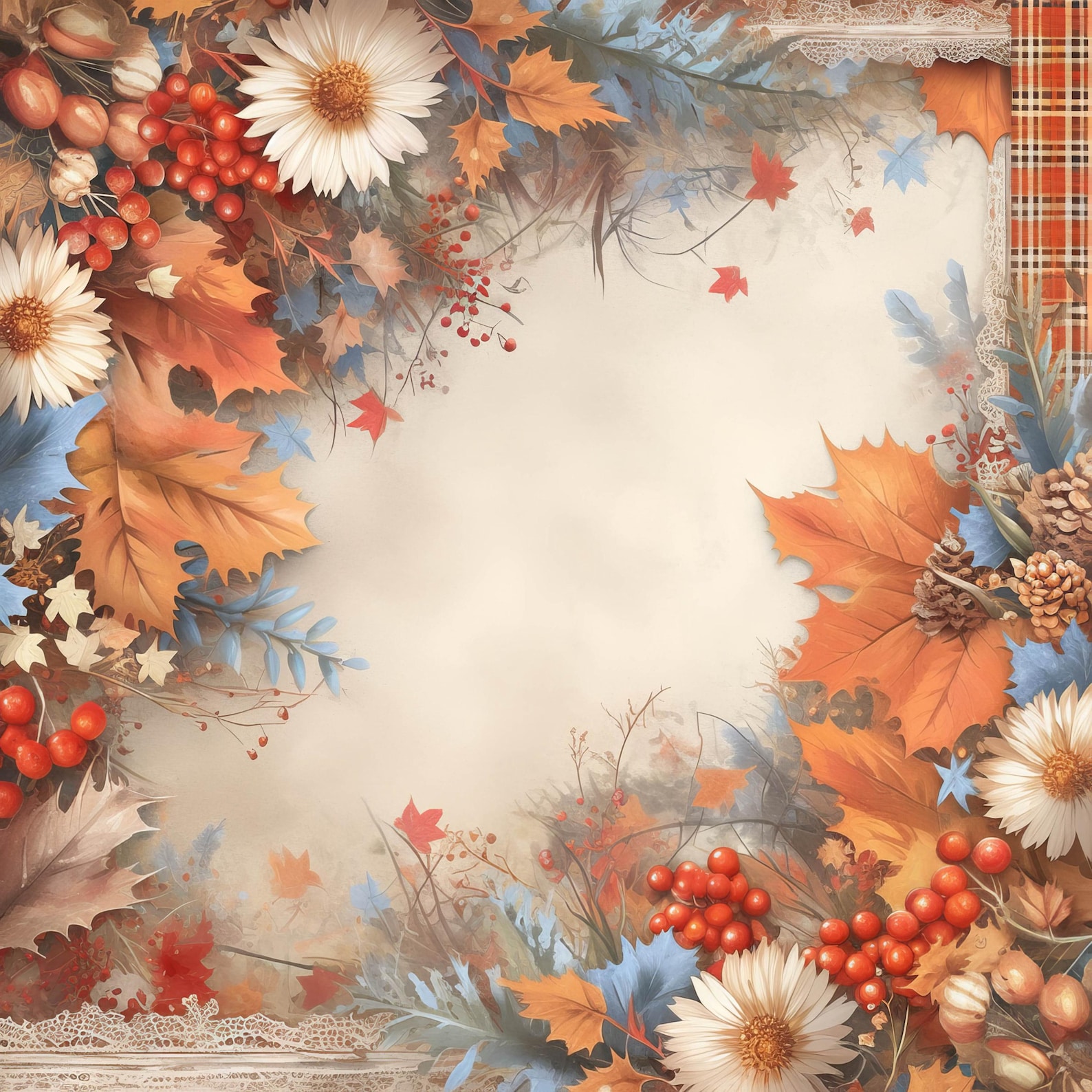 Autumn Tree Leaves Paper Clip Art Bundle 10 High Res Watercolor Jpgs ...