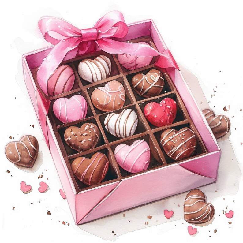 12 Candy Box Clipart Bundle, Sweet Treats Illustration, Printable ...