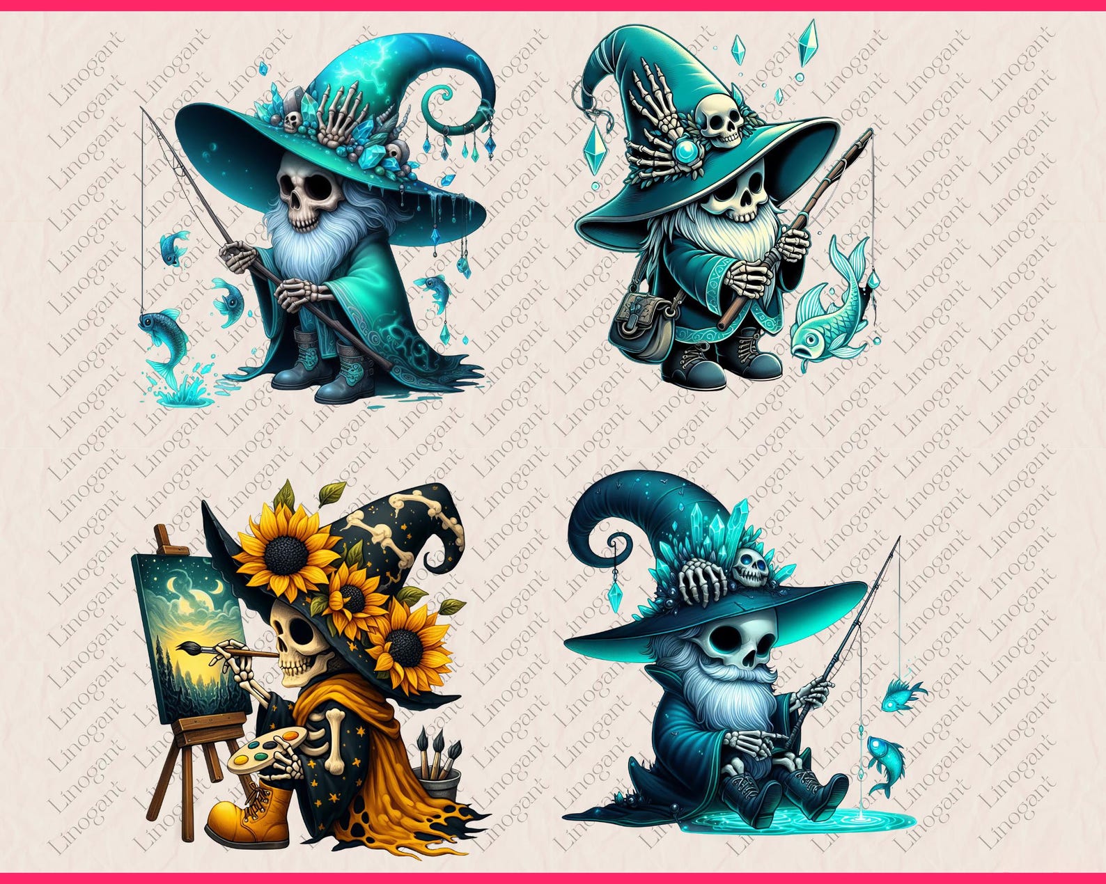 27 PNG Skeleton Gnomes With Skull Head Clipart, Cute Halloween Gnomes ...