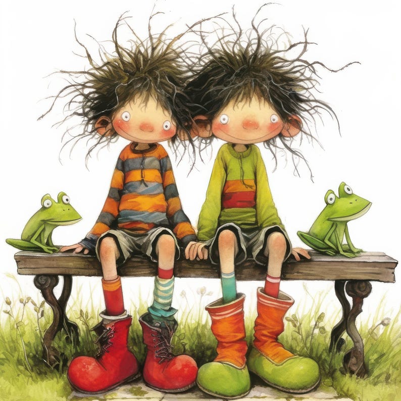 10 Quirky Frog Friends Clipart Bundle – Whimsical Watercolor ...