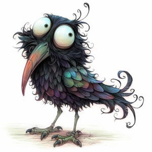 Frazzled Colorful Crow Clip Art 10 High Res Watercolor Jpgs Junk ...