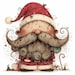Whimsical Scruffy Santa Clip Art 10 High Res Watercolor Jpgs Junk ...