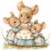 10 Mouse Family Clipart Bundle, Cute Vintage Style Illustration ...