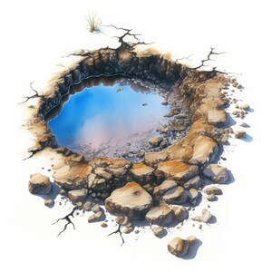 11 Mud Puddle Clipart Bundle, Digital Splash Scene Illustration ...