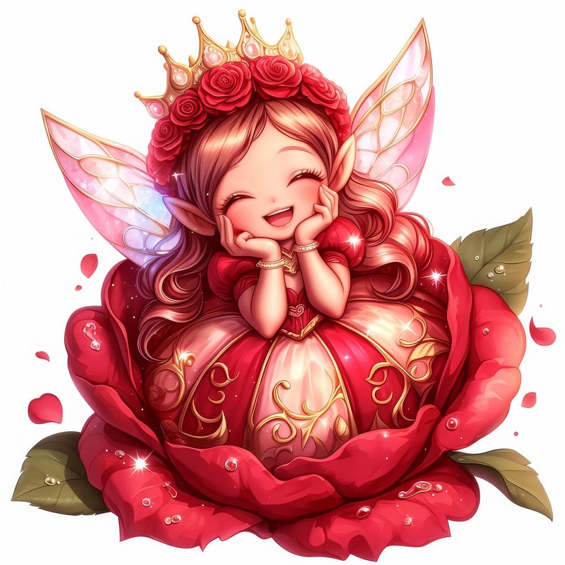 Floral Fairy Princess Clip Art 11 High Res Watercolor Jpgs Junk ...