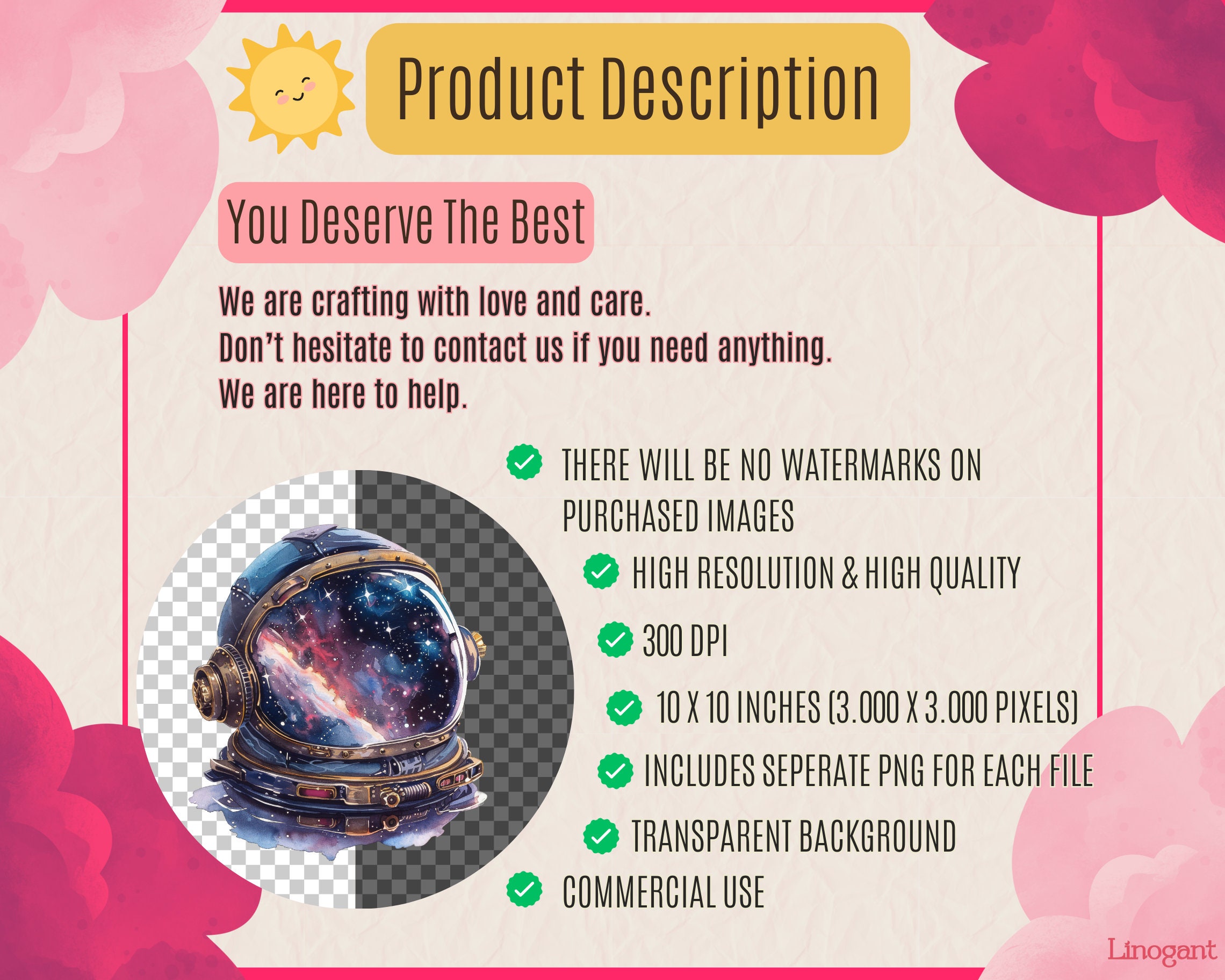 Watercolor Space Clipart Bundle, Outerspace Clip Art Set, Astronaut and ...