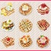 Watercolor Waffle Clipart Bundle, Food Clip Art Set, Bakery, Dessert ...