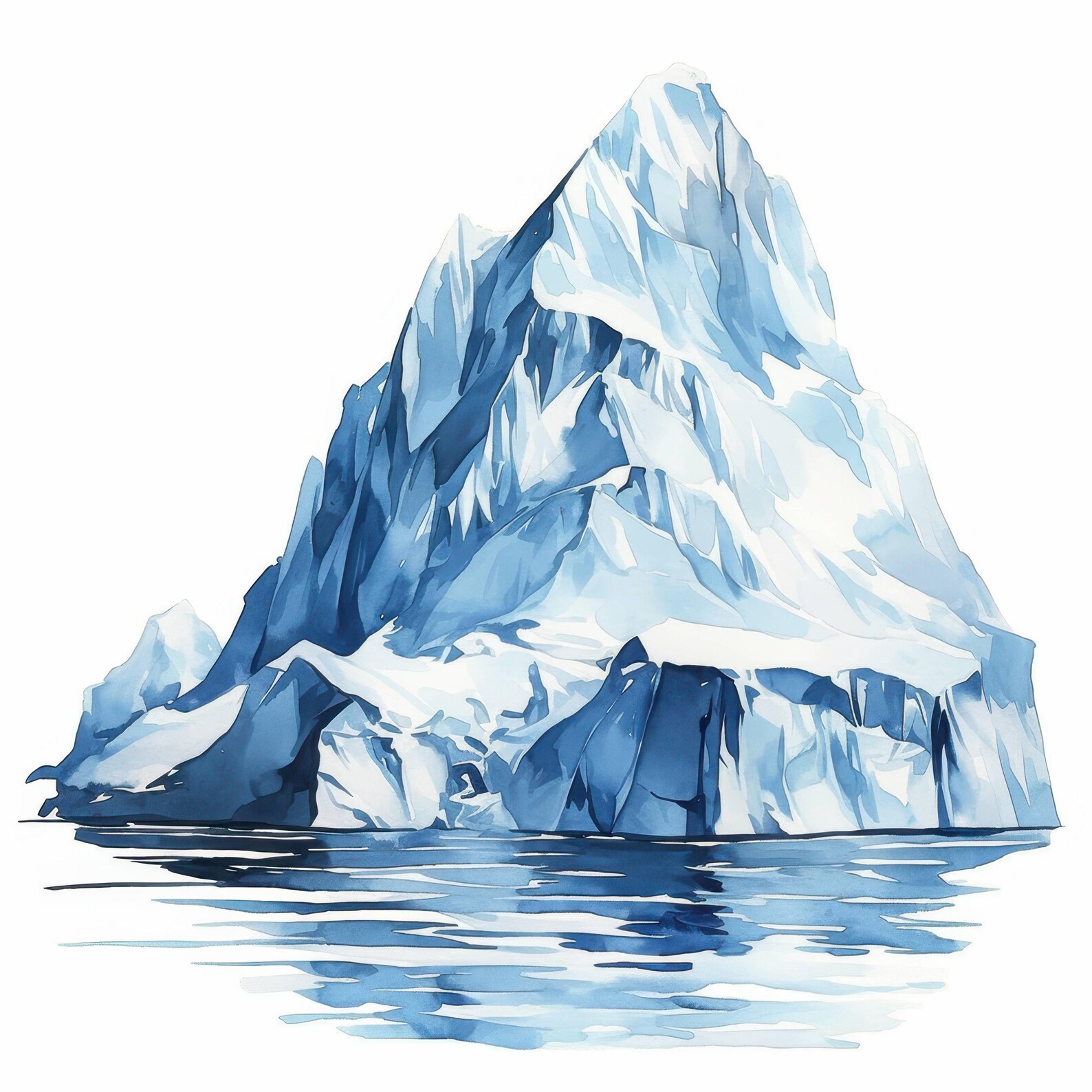 12 Iceberg Clipart Bundle, Watercolor Arctic Ice Illustration ...