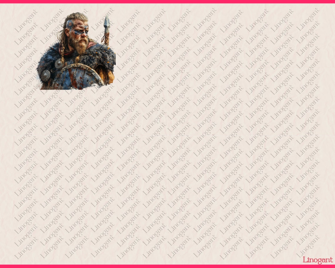 Watercolor Viking Warrior Clipart Bundle, Fantasy Vikings Clip Art Set ...