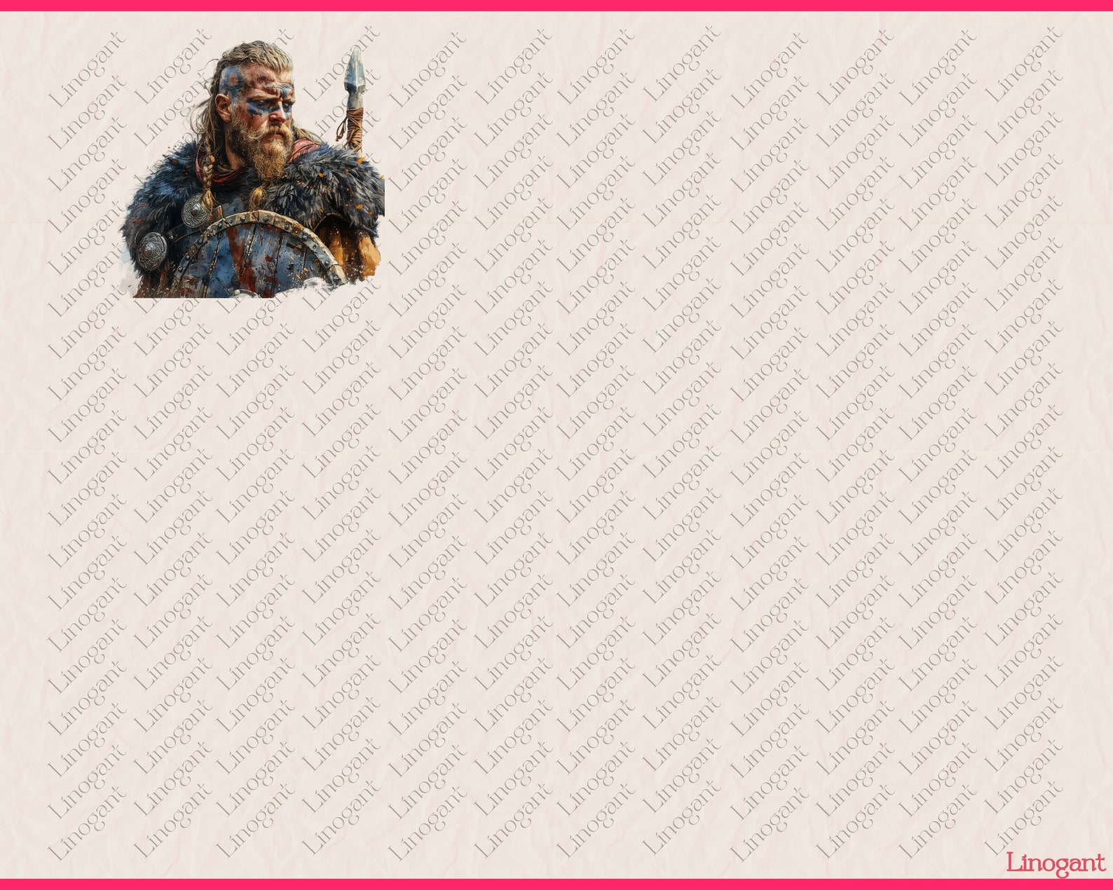 Watercolor Viking Warrior Clipart Bundle, Fantasy Vikings Clip Art Set ...