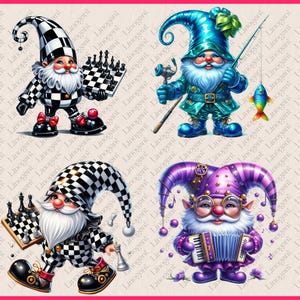 31 PNG Funny Clown Gnome Clipart, Happy Circus Gnomes Clipart, Party ...