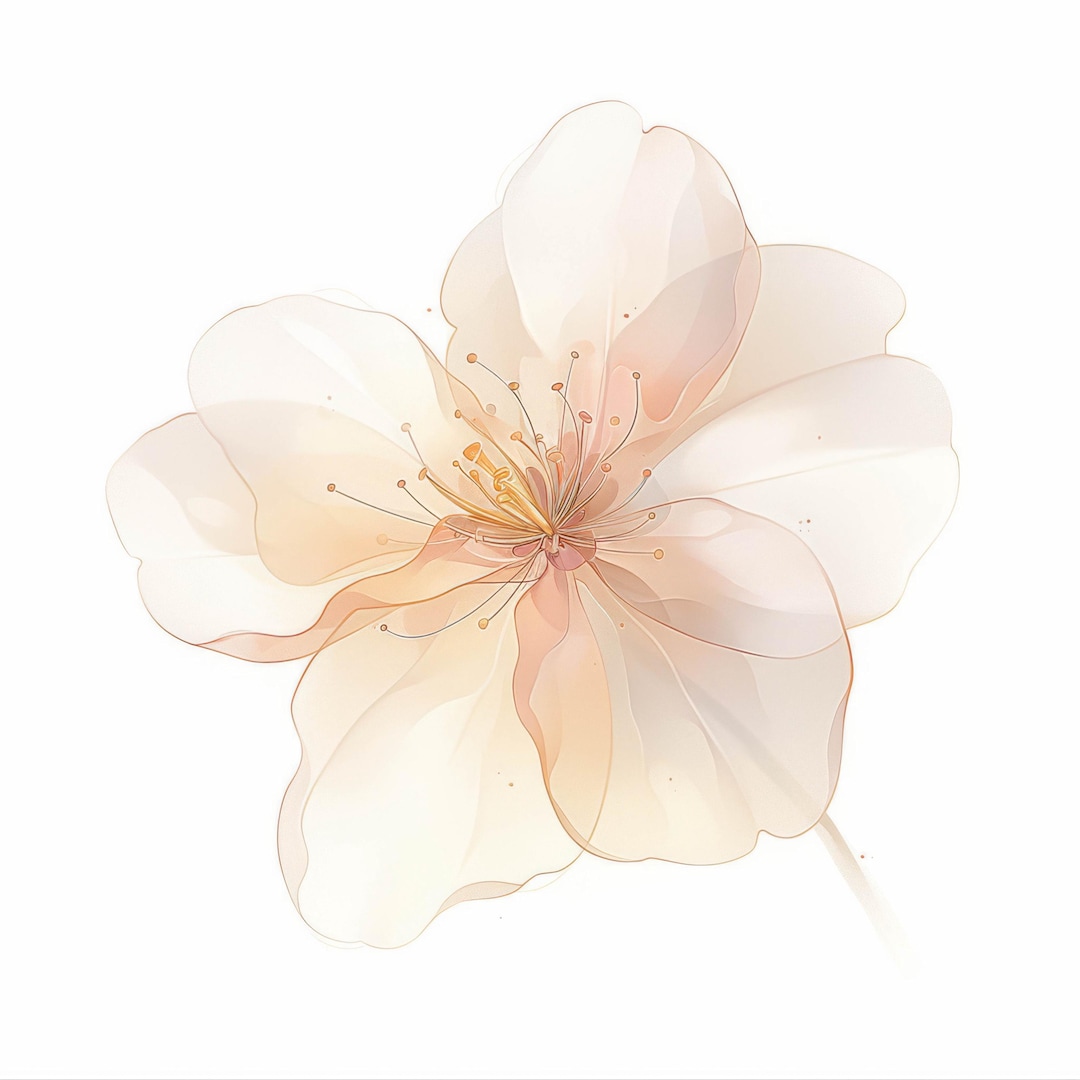 Gorgeous Peach Flowers Clip Art 10 High Res Watercolor Jpgs for Junk ...