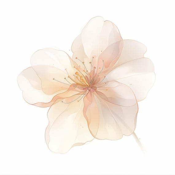 Peach Flowers Clip Art