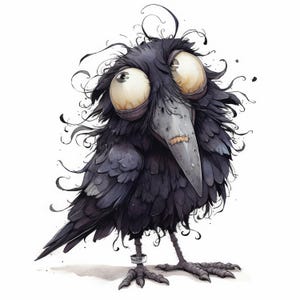 Frazzled Colorful Crow Clip Art 10 High Res Watercolor Jpgs Junk ...