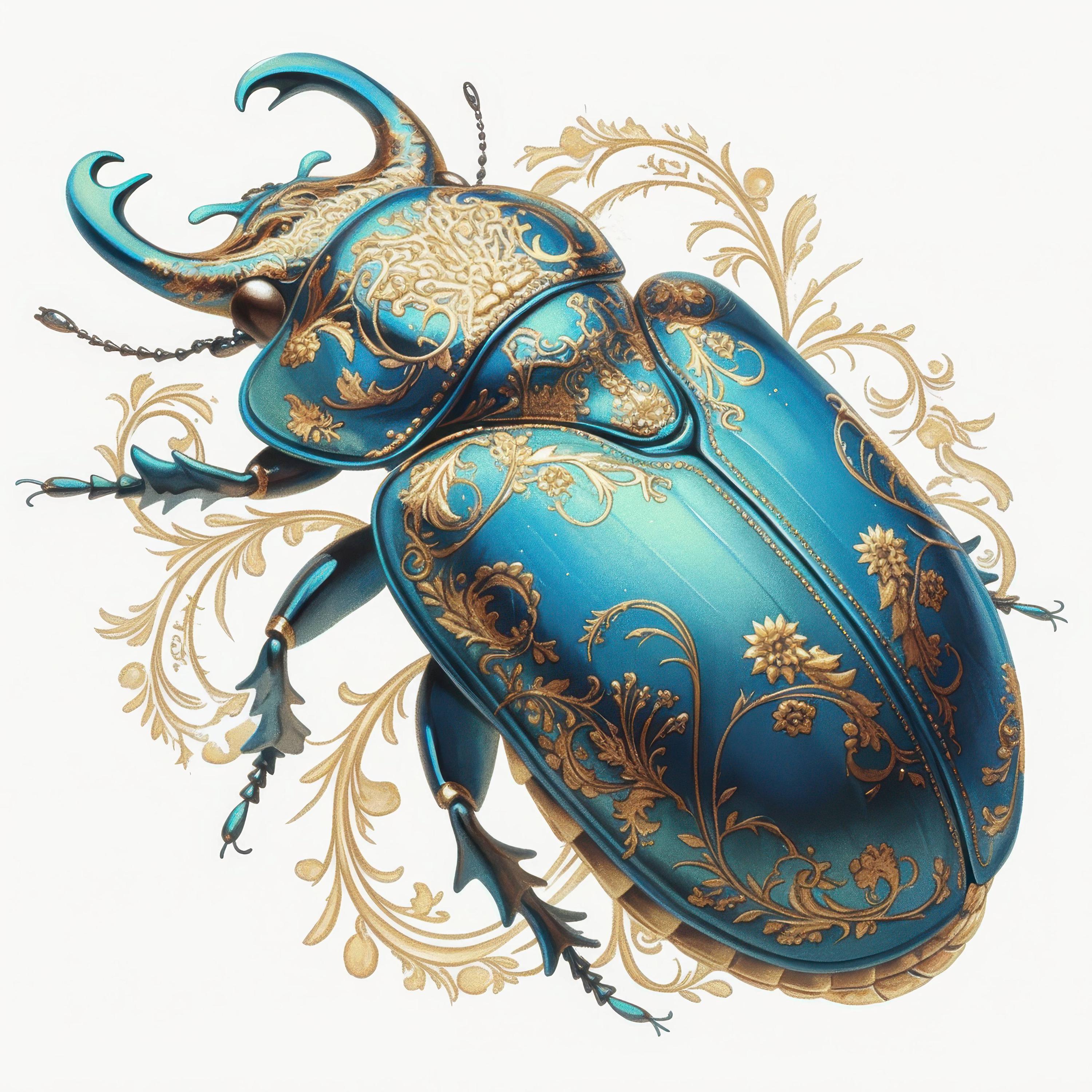 14 Cute Beetles Clipart Bundle, Scarab Design Illustration, Printable ...