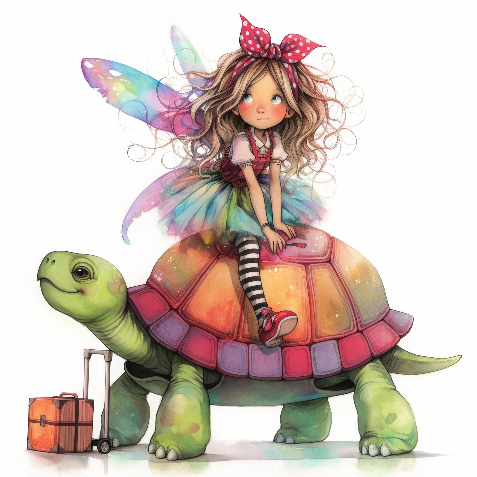 Quirky Turtle Transport Clip Art 10 High Res Watercolor Jpgs Junk ...