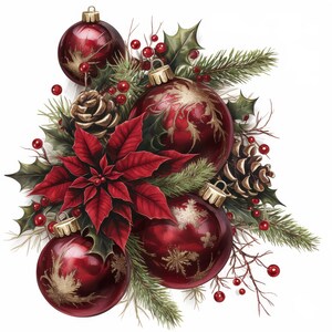 11 Christmas Clipart | Shiny Christmas Decoration Clipart | Printable ...