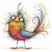 Frazzled Bird Clip Art 13 High Res Watercolor Jpgs for Junk Journaling ...