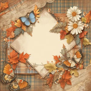 Vintage Fall Leaves Paper Clip Art Bundle 10 High Res Watercolor Jpgs ...
