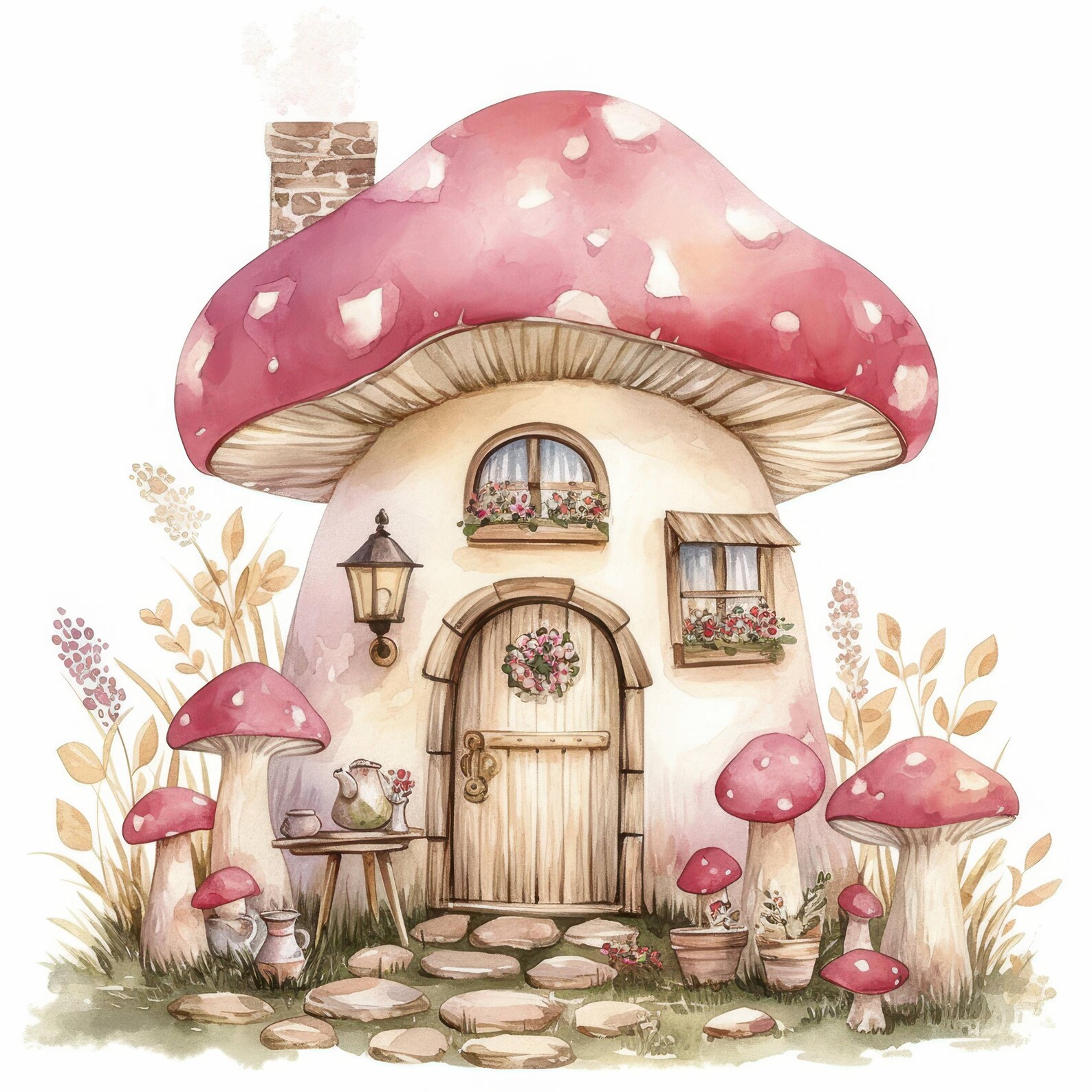 11 Forest Fairy House Clipart Bundle, Magical Cottage Illustration ...