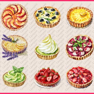 34 Sweet Tarts Clipart | Tarts With Peach, Strawberry, Jam, Almond ...