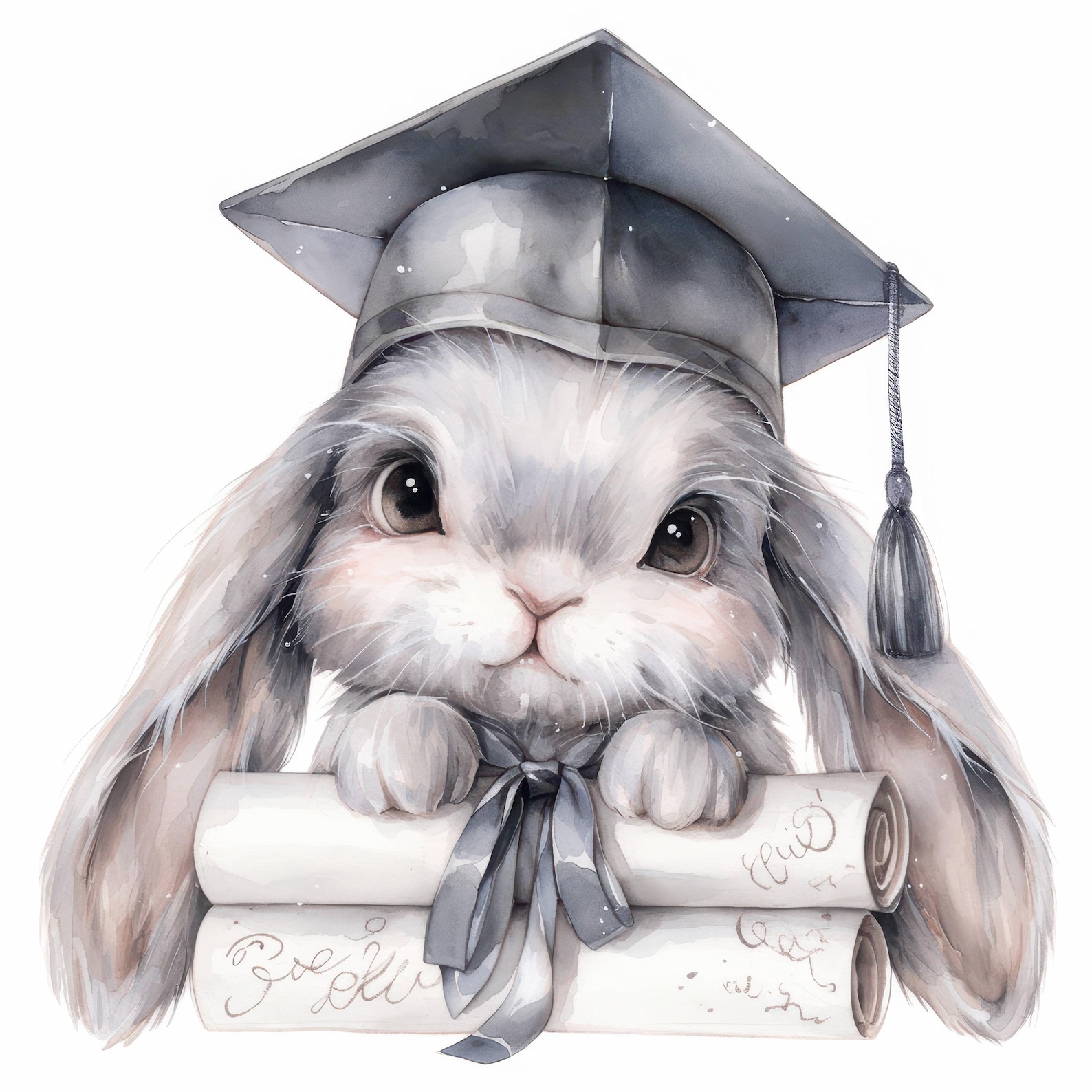 11 Graduation Bunny Clipart Bundle, Festive Animal Celebration ...