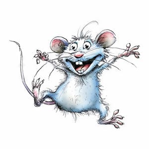 10 Quirky Mouse Clipart, Commercial Use, Whimsical Mice Ephemera ...